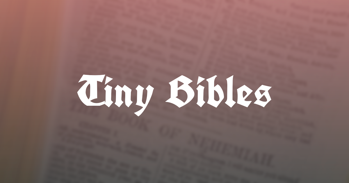 Tiny Bibles — Buy the World’s Smallest Printed Bible